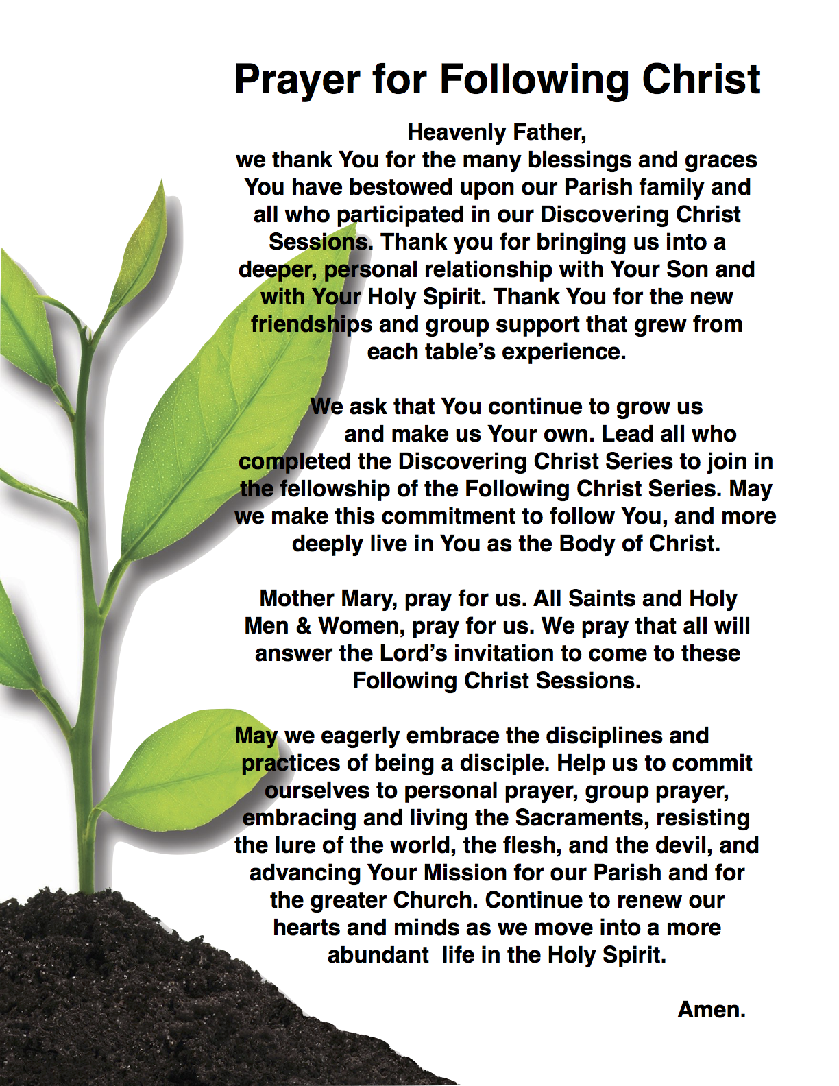 ChristLife Prayers – St. Paul Catholic Church