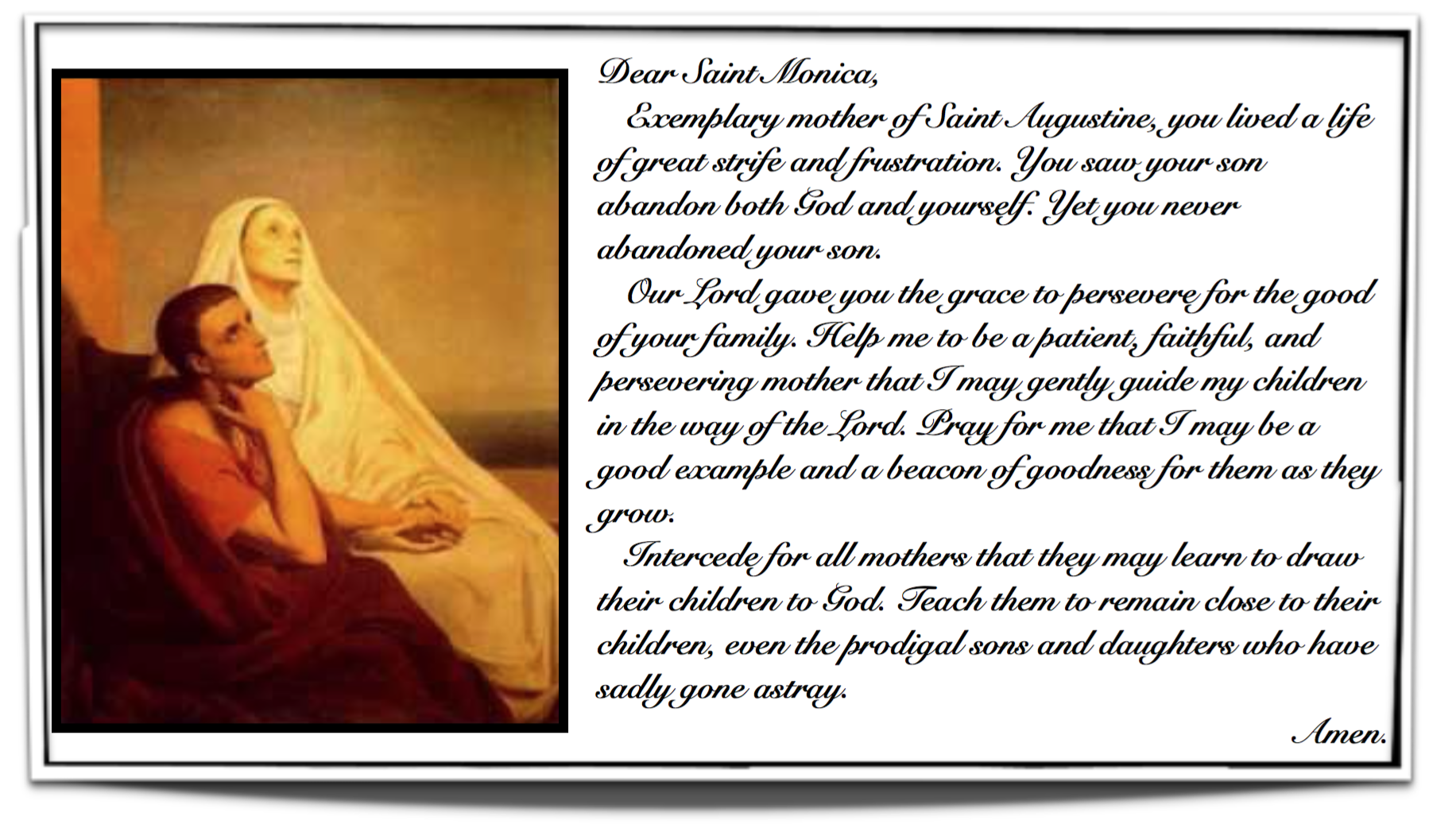 Prayers of Saint Monica – St. Paul Catholic Church