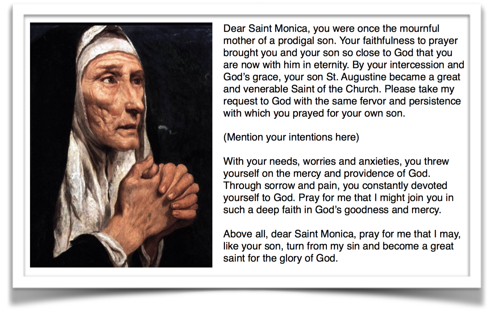 Prayers of Saint Monica – St. Paul Catholic Church